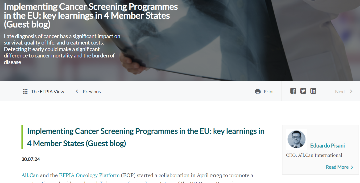 Key Learnings in 4 Member States from the collaboration between EFPIA ...